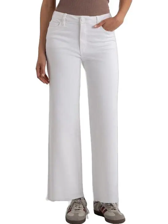 Kut From The Kloth Meg Fab Ab High-waist Wide Leg Jeans - Optic White