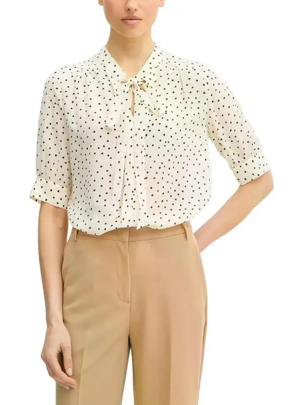 Luisa Spagnoli Barcolana Polka-dot Blouse - Neutrals
