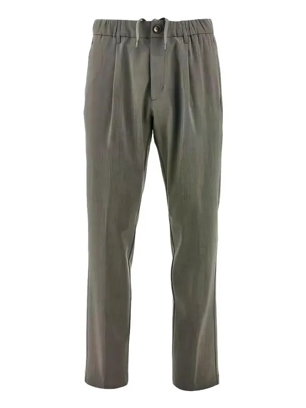 Herno Drawstring Pleated Trousers - Grey