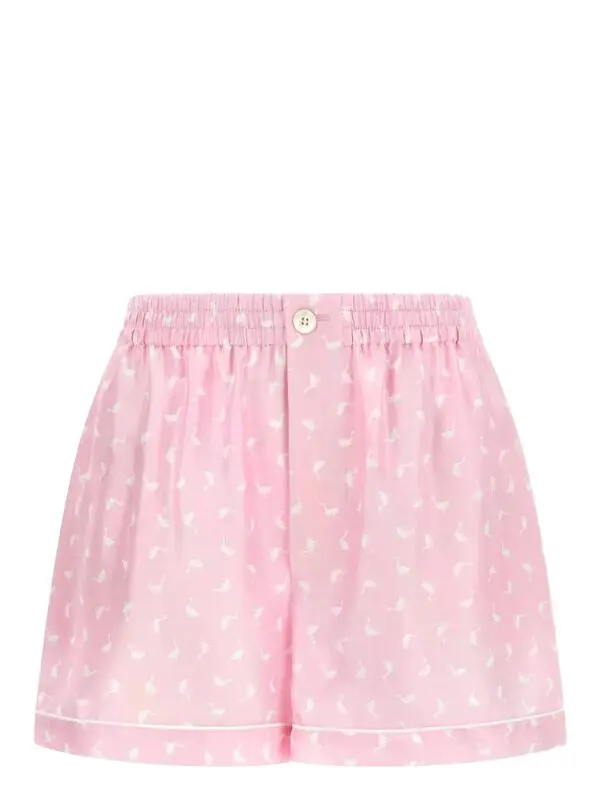 Moschino Pleated Print Shorts - Pink