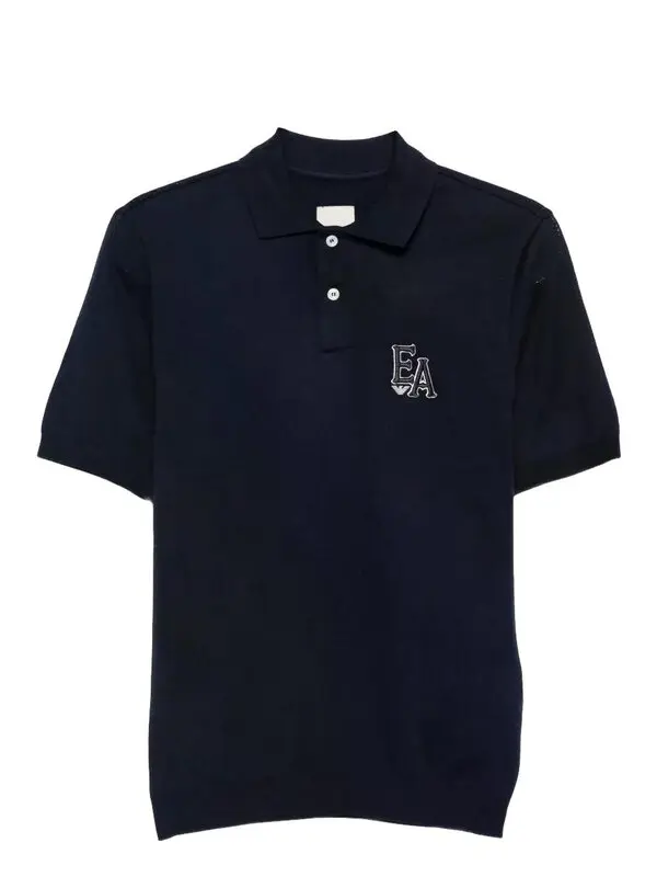 Emporio Armani Logo-appliqué Polo Shirt - Blue