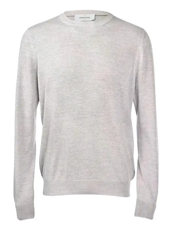 GRAN SASSO Crew-neck Wool Sweater - Grey