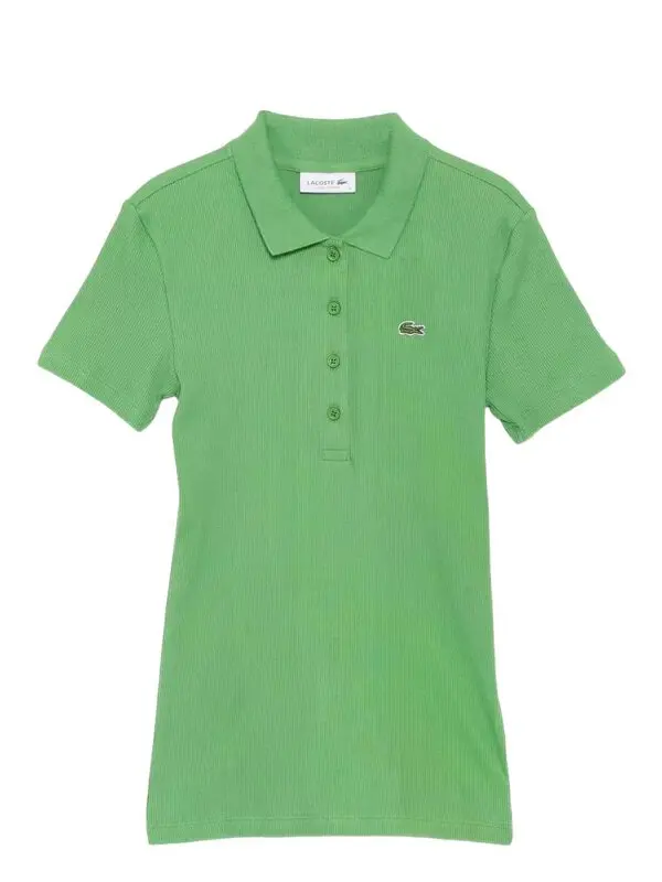Lacoste Ribbed Cotton Polo Shirt - Green