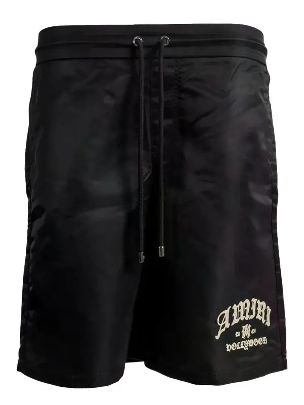 Amiri Graphic-print Drawstring Shorts - Black