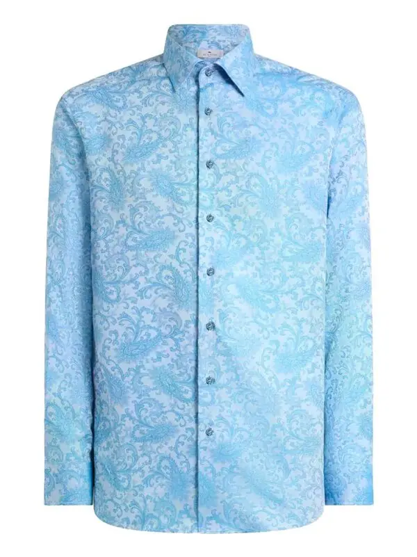 Etro Paisley Jacquard Shirt - Blue