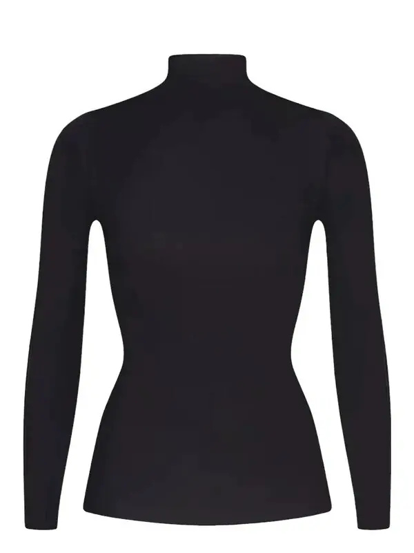 SKIMS Long-sleeve Mock-neck Top - Black