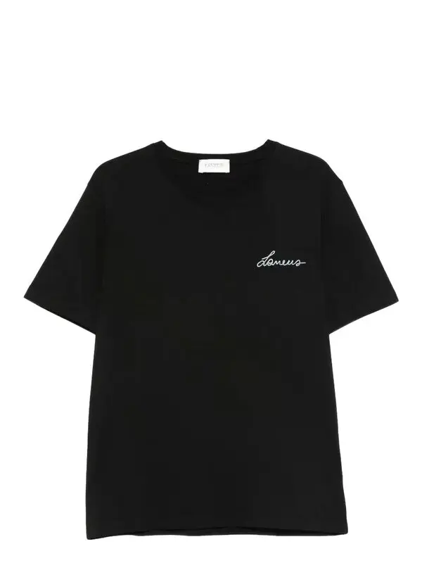 LANEUS Embroidered T-shirt - Black