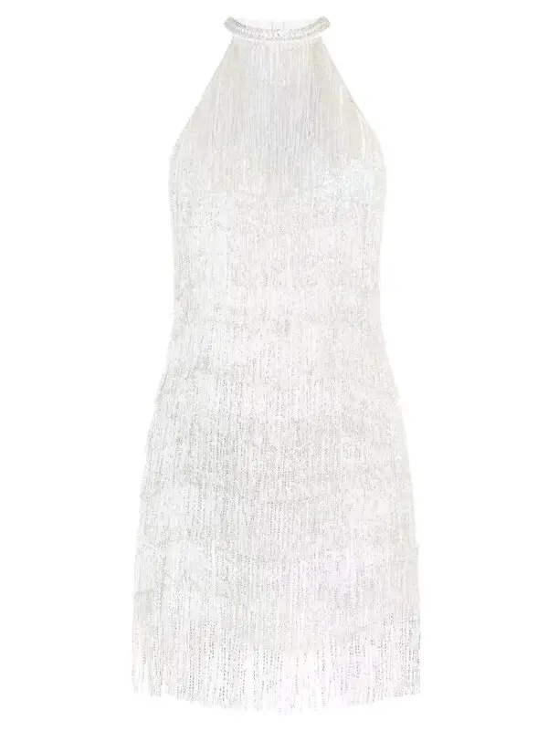 MATTERS STORE Elsa Fringed-hem Mini Dress - White