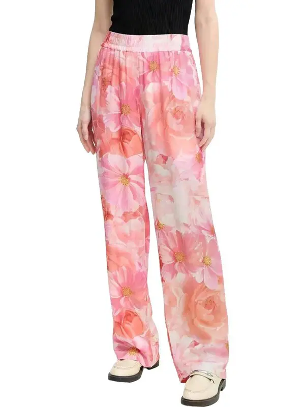 MARC AUREL Floral-print Trousers - Pink