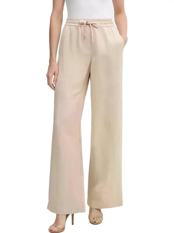 MARC AUREL Wide Leg Drawstring Trousers - Neutrals