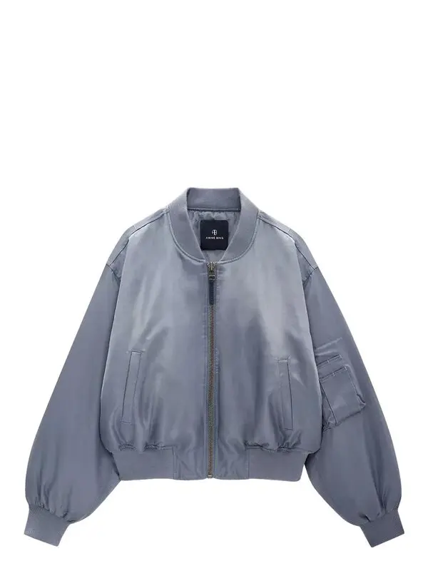 ANINE BING Zip-up Bomber Jacket - Blue