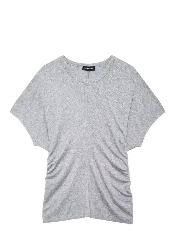 ANINE BING T-shirt With Gathered Sides - Grey