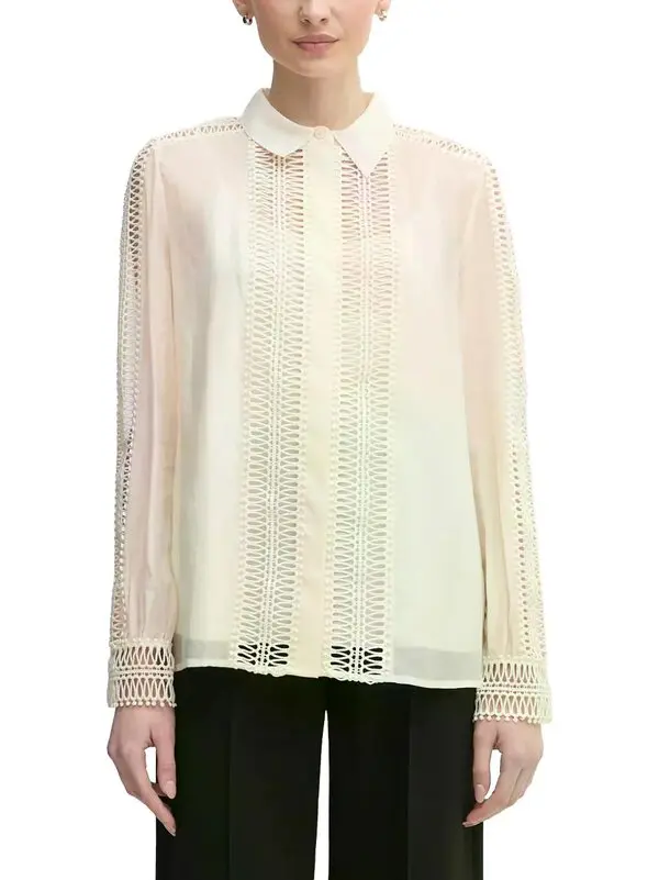 MARC AUREL Laddered Shirt - Neutrals