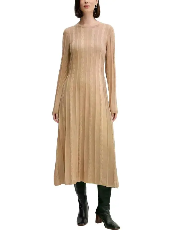 PEDRO DEL HIERRO Cable-knit Midi Dress - Neutrals
