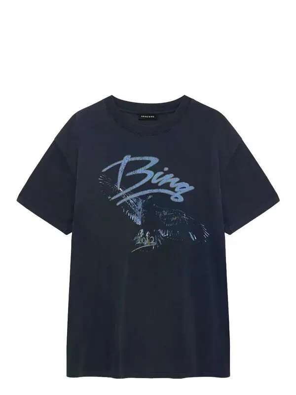 ANINE BING Printed T-shirt - Black