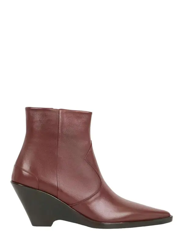 Etro Leather Wedge Ankle Boots - Brown