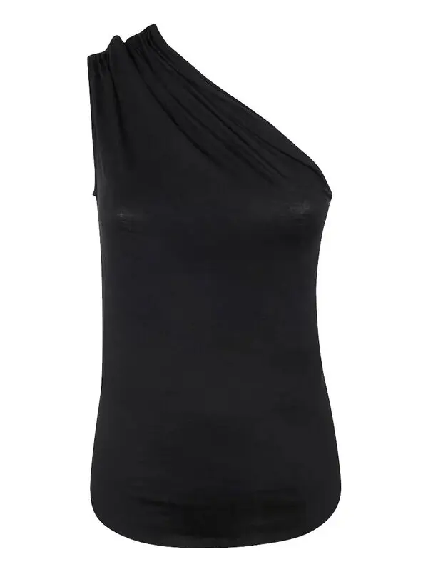 THOM KROM Draped One-shoulder Top - Black