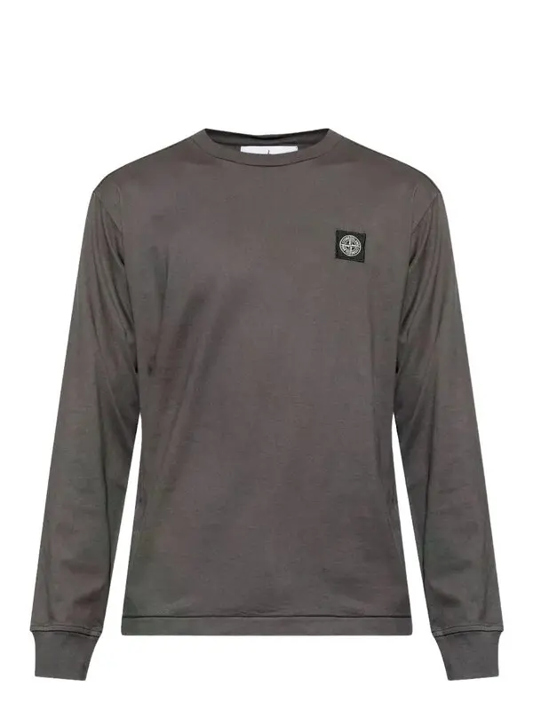 Stone Island Long-sleeves Logo-patch T-shirt - Grey
