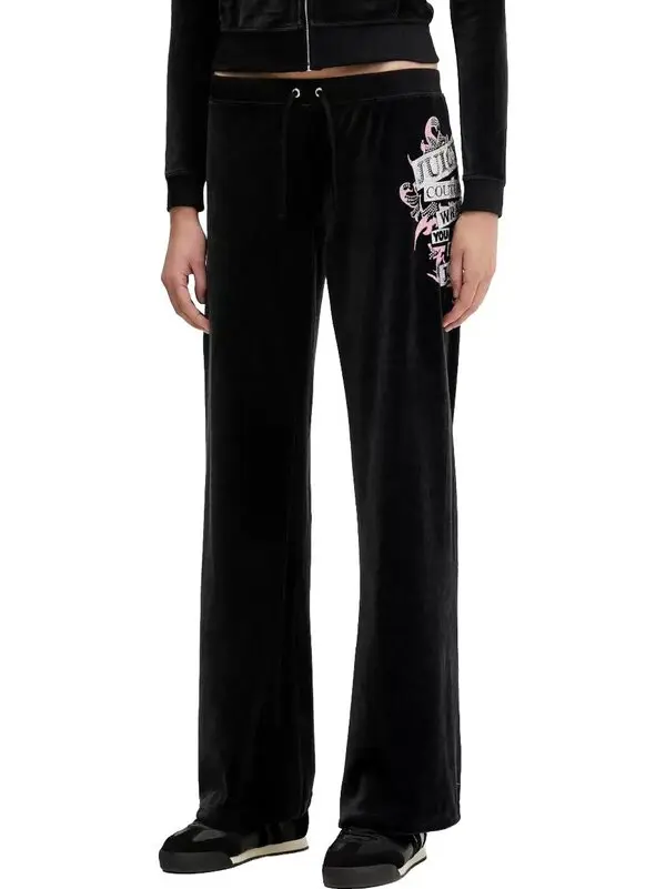 Juicy Couture Side-graphic Track Pants - Black