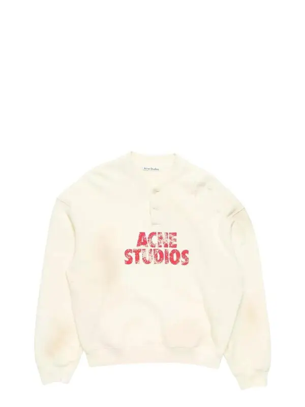 Acne Studios Logo-print Sweatshirt - Neutrals