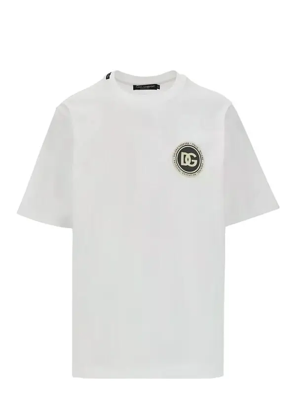 Dolce & Gabbana Logo Appliqué T-shirt - White