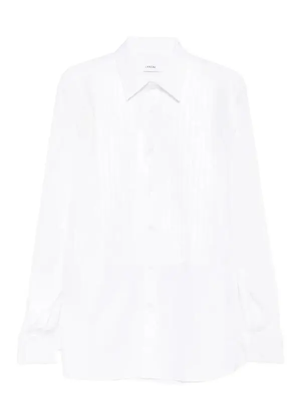 LARDINI Pleated Shirt - White