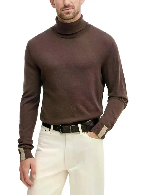MOS MOSH Roll-neck Sweater - Brown