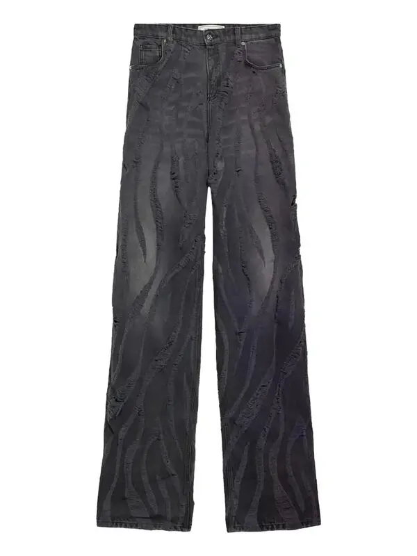 Blumarine Distressed Baggy Jeans - Black
