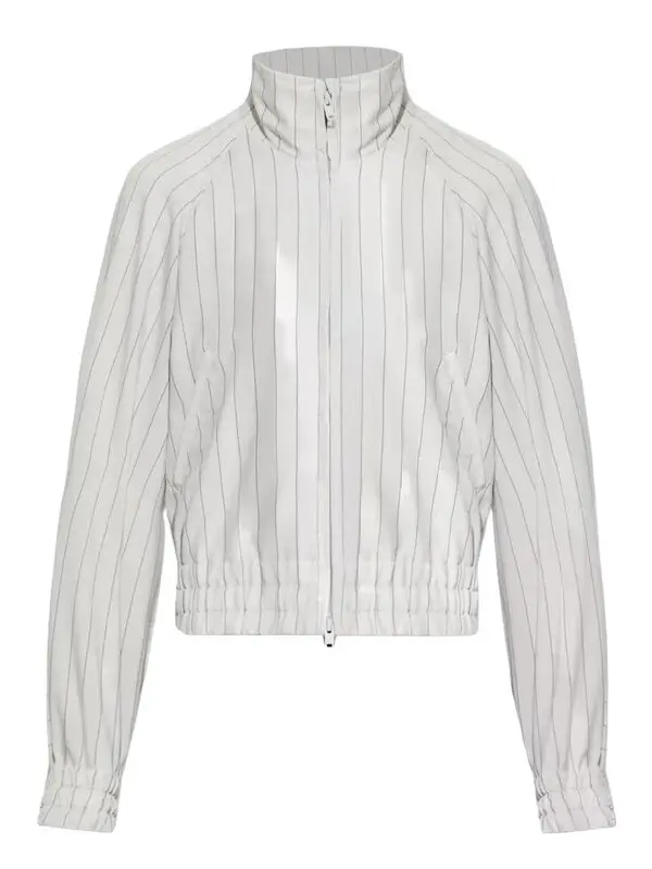 Y3 Striped Zip-up Jacket - White