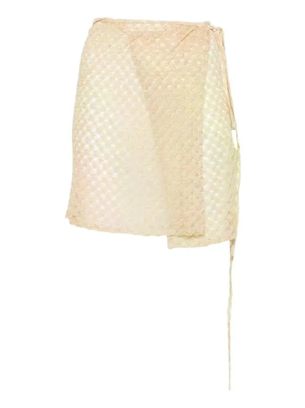 Missoni Crochet Wrap Skirt - Gold