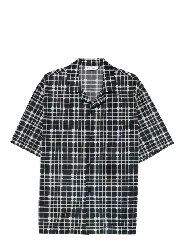 LANVIN Check-pattern Shirt - Black