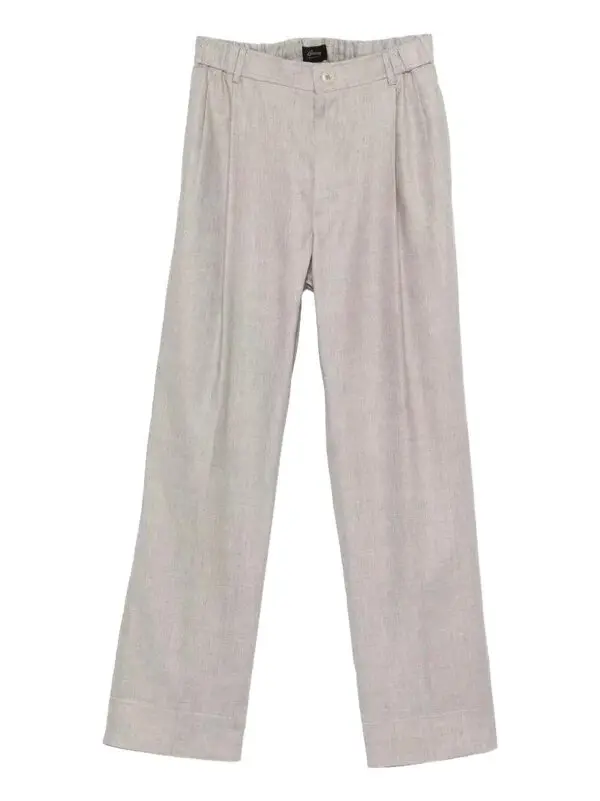 Brioni Pleated Trousers - Neutrals
