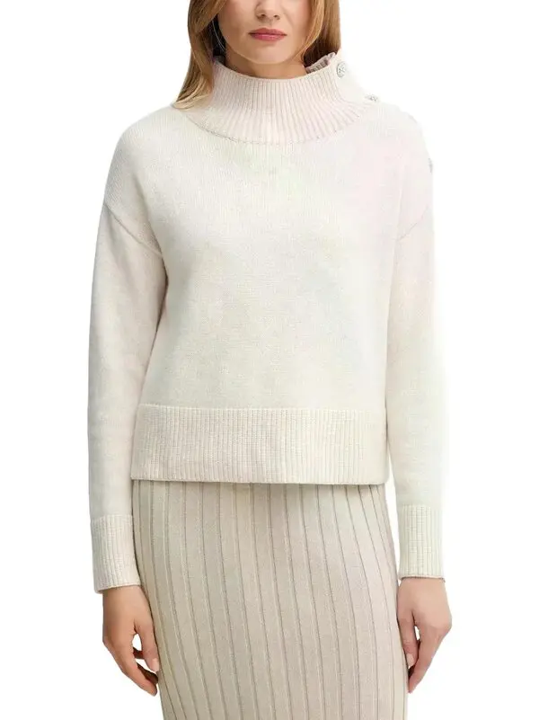 OUI Embellished High-neck Jumper - Neutrals