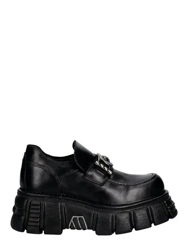 NEW ROCK Platform Loafers - Black