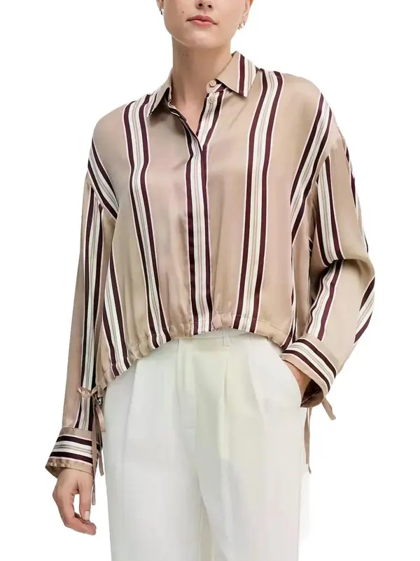 MARC AUREL Striped Button-up Shirt - Neutrals