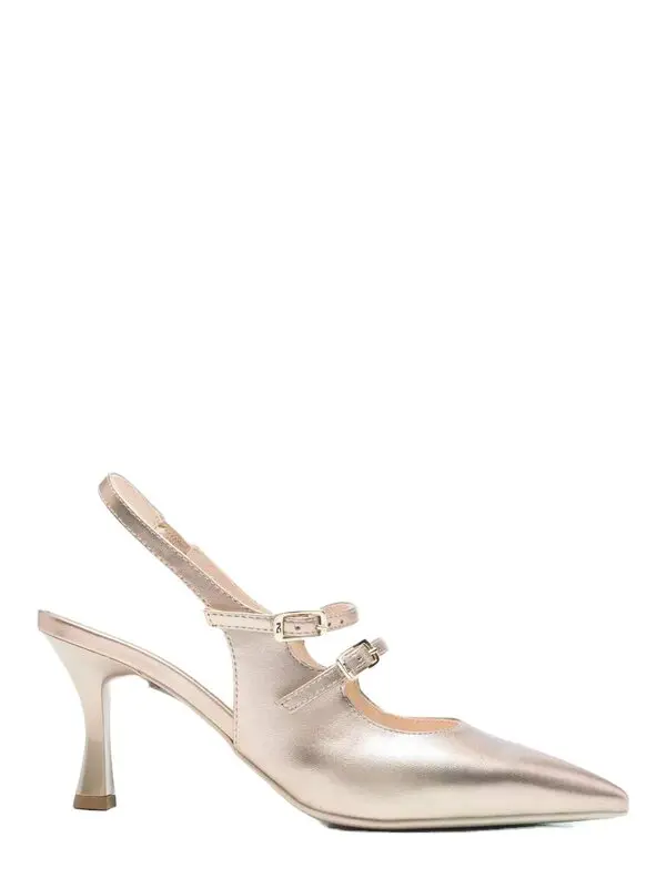 NEROGIARDINI Buckled Leather Pumps - Gold