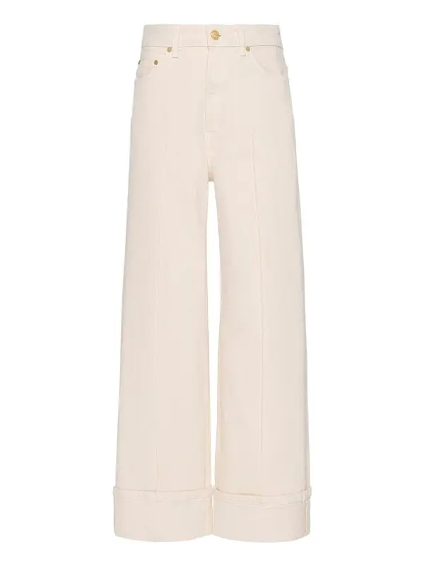 Ulla Johnson The Genevieve Stretch Pintuck Jean - Cowrie