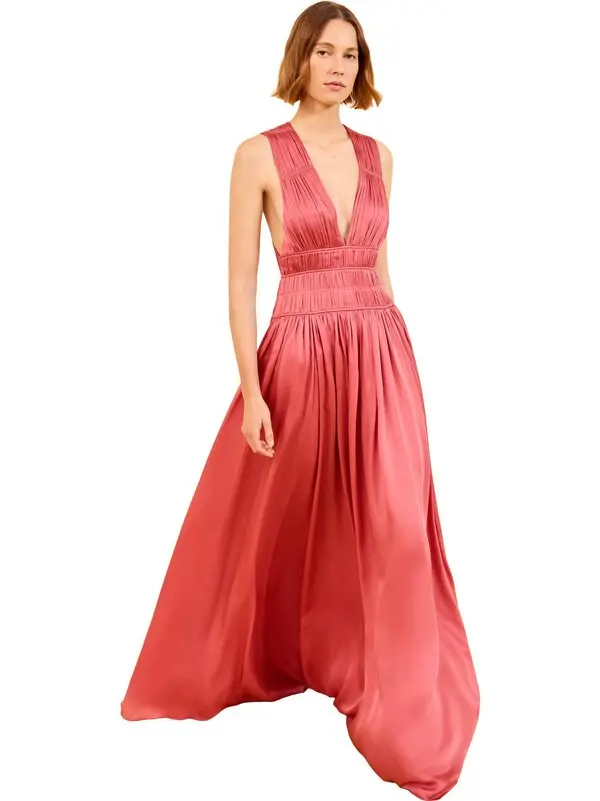 Ulla Johnson Boheme Silk Gown - Rosewood