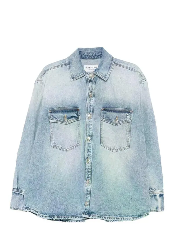 ICON DENIM LA Button-fastening Shirt - Blue