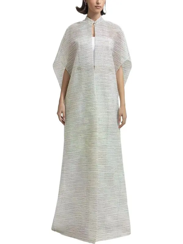 GEMY MAALOUF Open Front Floor-length Cape - Neutrals