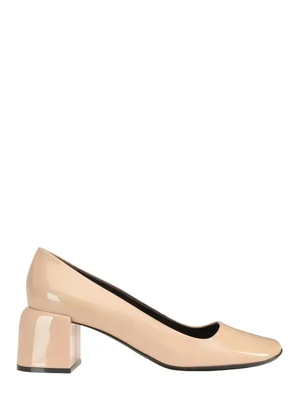 SERGIO ROSSI Convex Leather Pumps - Neutrals