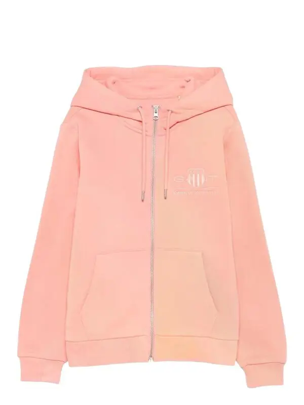 Gant Hooded Zip-up Cardigan - Pink