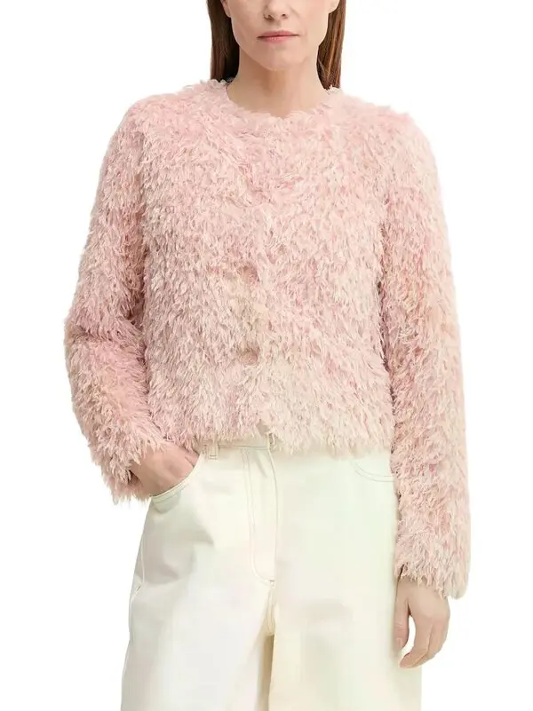 OUI Textured Button Jacket - Pink