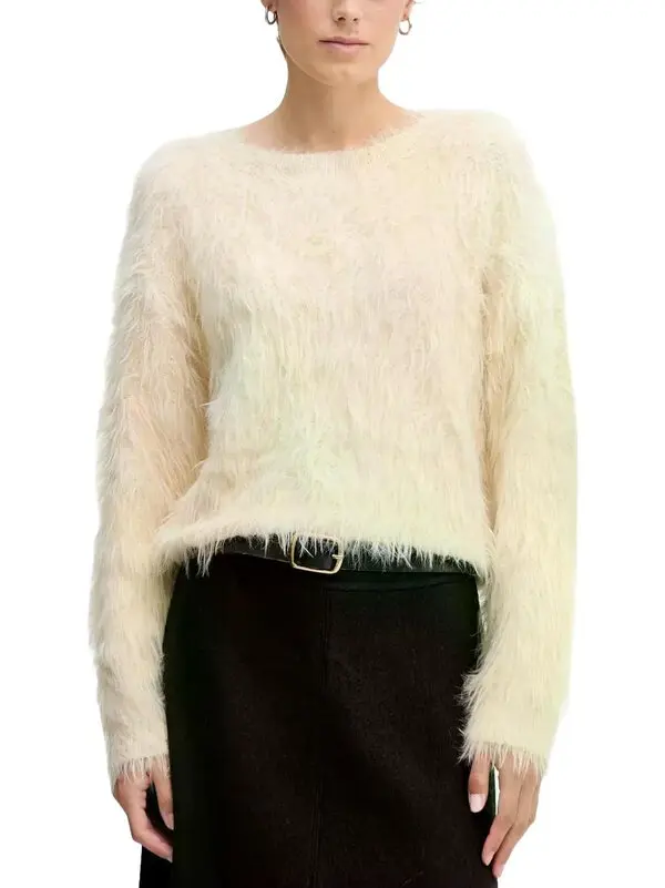 OUI Fluffy Knitted Jumper - Neutrals