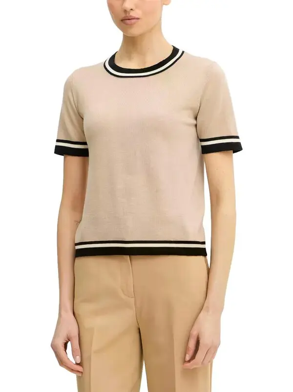 Luisa Spagnoli Mielina Stockinette-knit Top - Neutrals