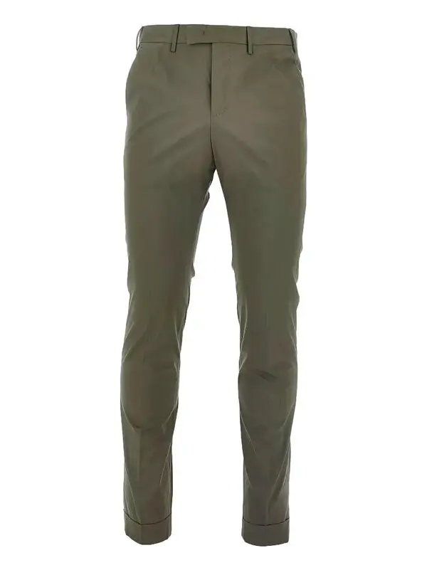 PT TORINO Button Tapered Trousers - Green