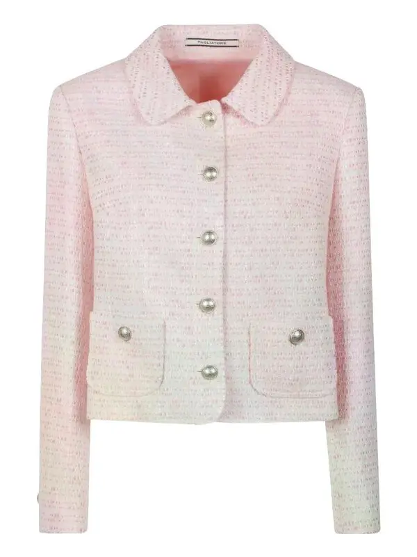 Tagliatore Pocket Tweed Jacket - Pink