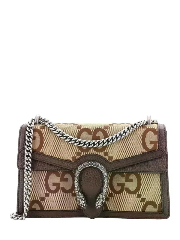 Gucci Dionysus Jumbo Gg Canvas Small Shoulder Bag - Brown