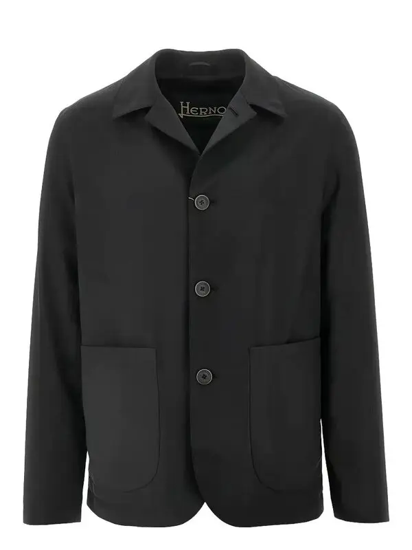 Herno Button Shirt Jacket - Black
