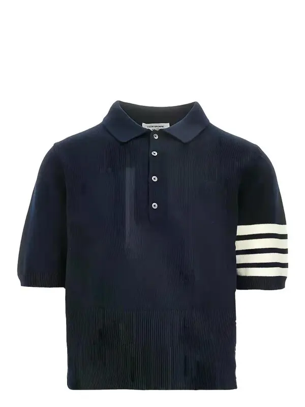 Thom Browne Stripe Polo Shirt - Blue